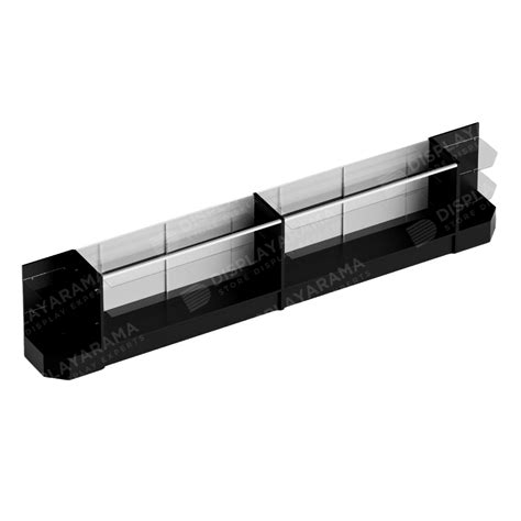 Black Retail Display Case Set 2x Display Cases 2x Corners