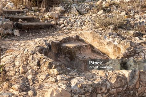 Remains Of Buildings On The Site Of Ancient Jotapata City Was Located