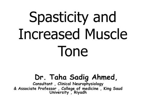Ppt Spasticity And Increased Muscle Tone Powerpoint Presentation