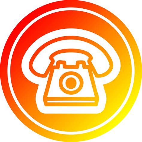 Old Telephone Circular In Hot Gradient Spectrum 39918746 Png
