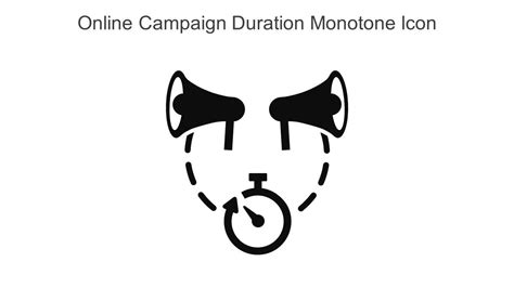 Online Campaign Duration Monotone Icon In Powerpoint Pptx Png And Editable Eps Format PPT Sample