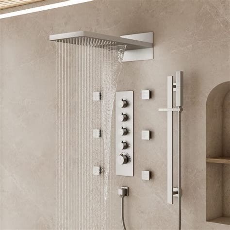 Reviews For Cranach Thermostatic 15 Spray 22 In Rectangle Wall Mount