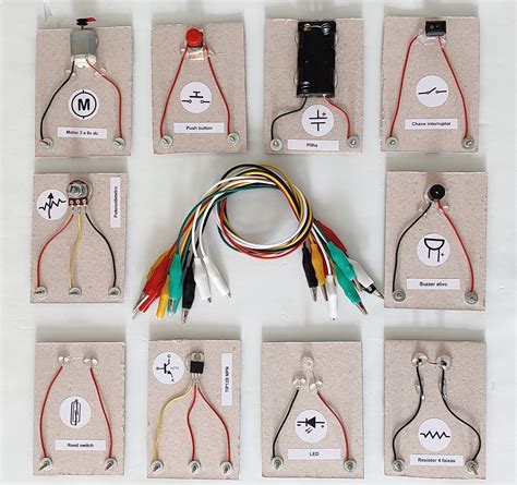 blocos para montagem e simulação de circuitos elétricos simples