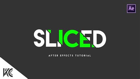 text slice effect after effects tutorial youtube