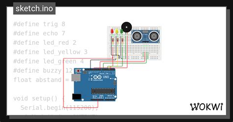 Ultrasonic Distance Sensor V HC SR Aufgabe Me Wokwi ESP STM Arduino Simulator
