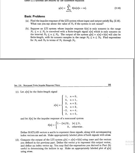 Solved 26 Noncausal Finite Impulse Response Filters In This