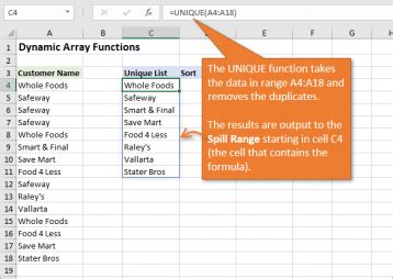 New Excel Features Dynamic Array Formulas Spill Ranges Excel Campus