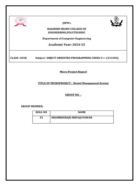 Oop Micro Project Pdf Computer Programming Object Oriented
