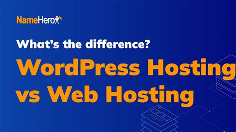 Wordpress Hosting Vs Web Hosting Whats The Difference Youtube
