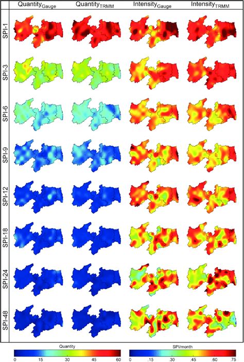 Spatial Distributions Of The Quantity And Average Intensity Of Drought