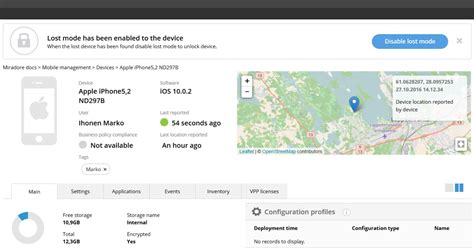 Lost Mode For IOS Miradore