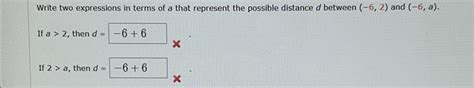 solved write two expressions in terms of a that represent