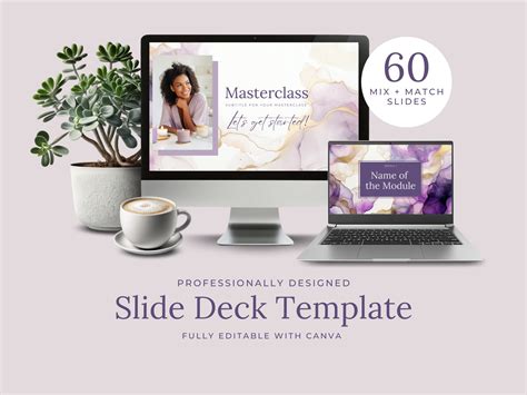 Webinar Template Course Template Canva Canva Presentation Slide Deck Template Canva Course