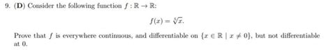 solved 9 d consider the following function f rr f 3