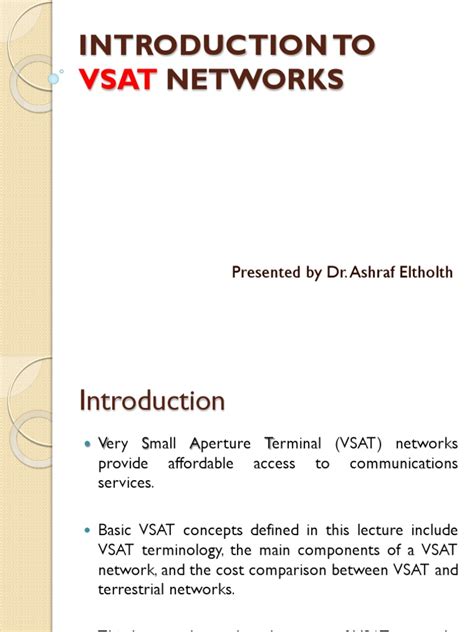 Pdf Introduction To Vsat Networks Dokumentips