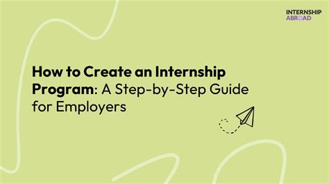 Create An Internship Program Guide For Employers