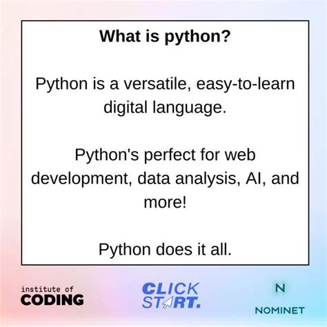 Clickstart Pythonprogramming Coding Institute Of Coding