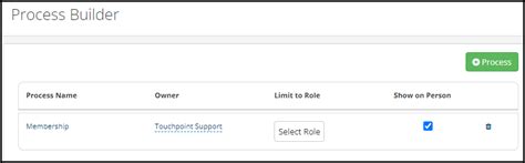 Touchpoint Software Documentation Process Builder Workflow
