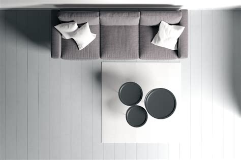 거실의 현대적인 인테리어 디자인 무료 Psd 파일