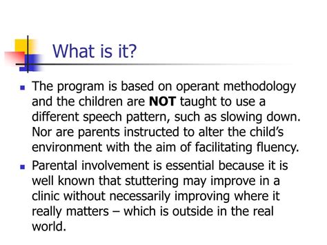 PPT The Lidcombe Program A Brief Introduction PowerPoint Presentation ID 3212049