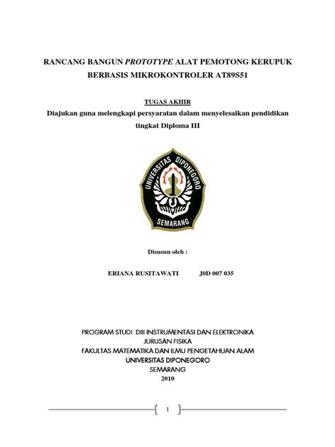 Rancang Bangun Prototype Alat Pemotong Kerupuk Berbasis Mikrokontroler At89s51 J0d007035 Pdf
