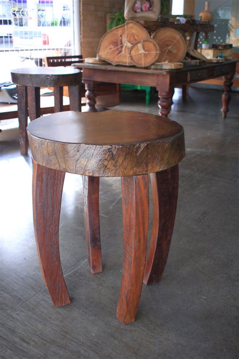 Mesa De Apoio Tora Barril Madeira Tropical