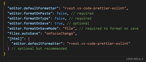 格式化配置 prettier eslint 统一代码风格 eslint formatonsave csdn博客