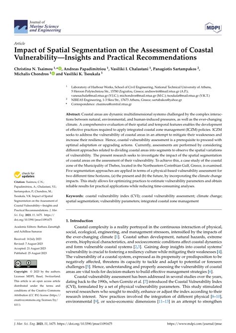 Pdf Impact Of Spatial Segmentation On The Assessment Of Coastal