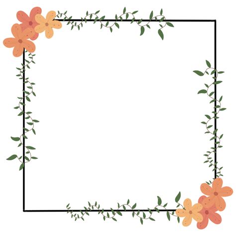 Borde De Flores Png Dibujos Diario Marcos Flor Png Y Psd Para