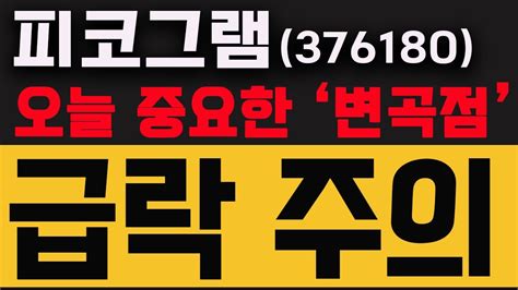 피코그램 주가전망 피코그램 무상증자 기대감으로 상승 10일선 이탈하면 20일 하락 나온다 피코그램 피코그램주가 피코그램무상증자 Youtube