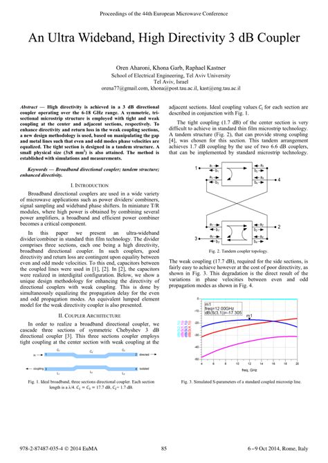 pdf an ultra wideband high directivity 3 db coupler