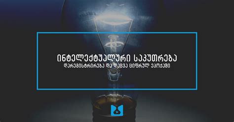 ინტელექტუალური საკუთრება დარეგისტრირება და დაცვა ციფრულ ეპოქაში
