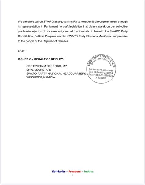 Africa Updates On Twitter Rt Spylofficial Must Read The Swapo Party Youth League Africa Updates On Twitter Rt Spylofficial Must Read The Swapo Party Youth League