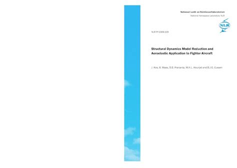 pdf structural dynamics model reduction and aeroelastic application