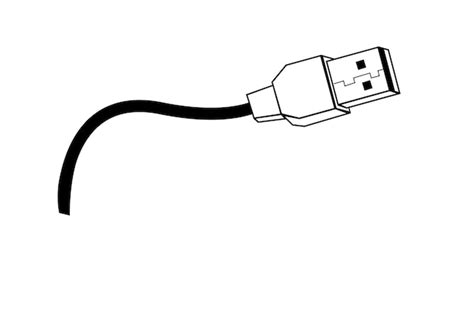 Premium Vector Simple Vector USB Cable Isolated On WhitexA