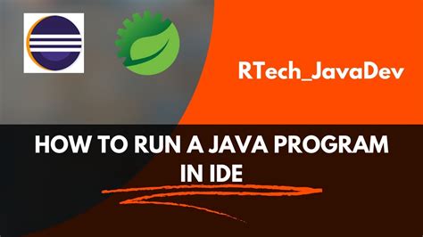 How To Run A Java Program In Eclipse Ide Youtube