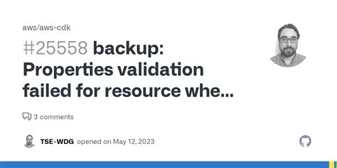Backup Properties Validation Failed For Resource When Using