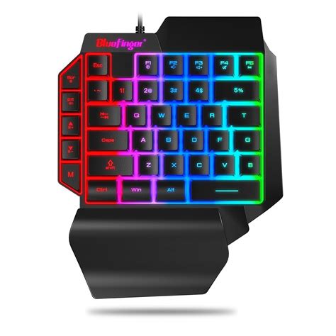 One Hand Rgb Gaming Keyboard Usb Wired Rainbow Letters Glow Desertcart Aruba