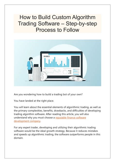 Ppt How To Build Custom Algorithm Trading Software Step By Step