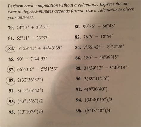 Solved Perform Each Computation Without A Calculator