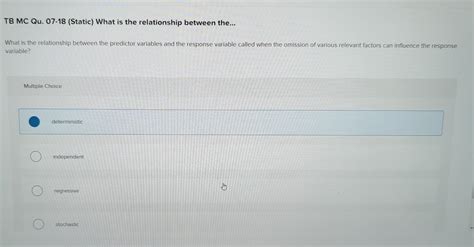 Solved Tb Mc Qu 07 18 Static What Is The Relationship