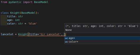 Visual Studio Code Pydantic