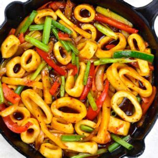 Spicy Squid Stir Fry Ojingeo Bokkeum Gypsyplate