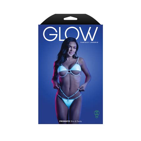 Fantasy Lingerie Glow Prismatic Iridescent Glow In The Dark Cut Out Cu