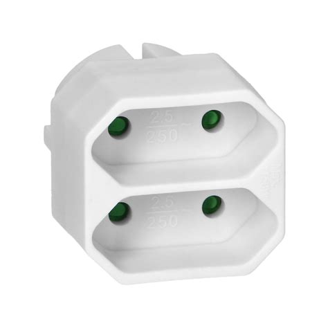 Socket Splitter 2x2p Euro White