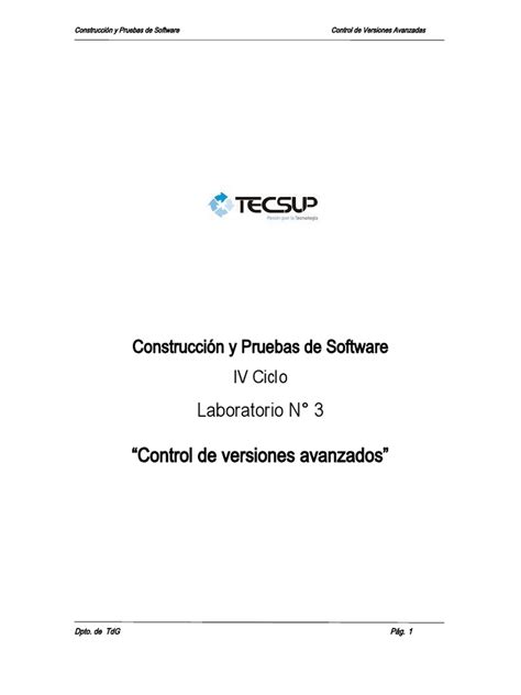 Lab03 Control De Versiones Avanzados Github Pdf Control De
