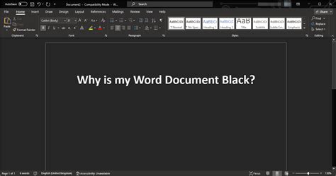 Why Is My Word Document Black Reasons Solutions