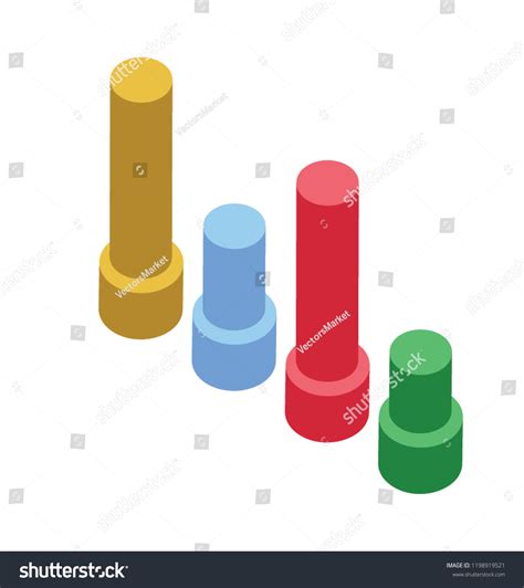 Relative Frequencies Bar Graph Depicting Histogram Stock Vector