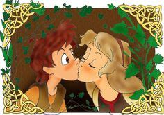 The Black Cauldron Eilonwy And Taran Kiss