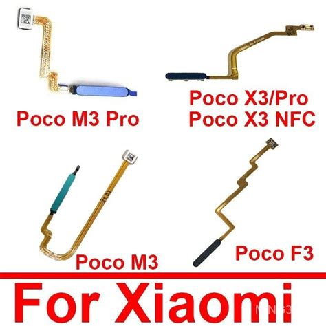 Fingerprint Sensor Flex Cable For Xiaomi Poco X3 Pro F3 Pro M3 Pro For Redmi 9T Home Key Touch